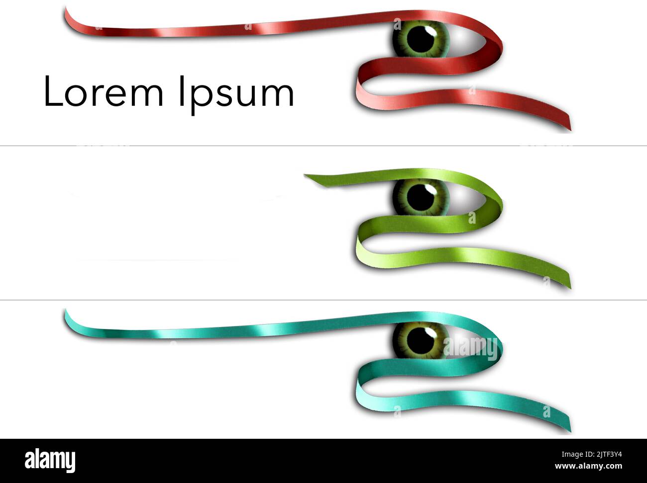 Here is a logo design that features a ribbon and a human eye and is a 3 ...