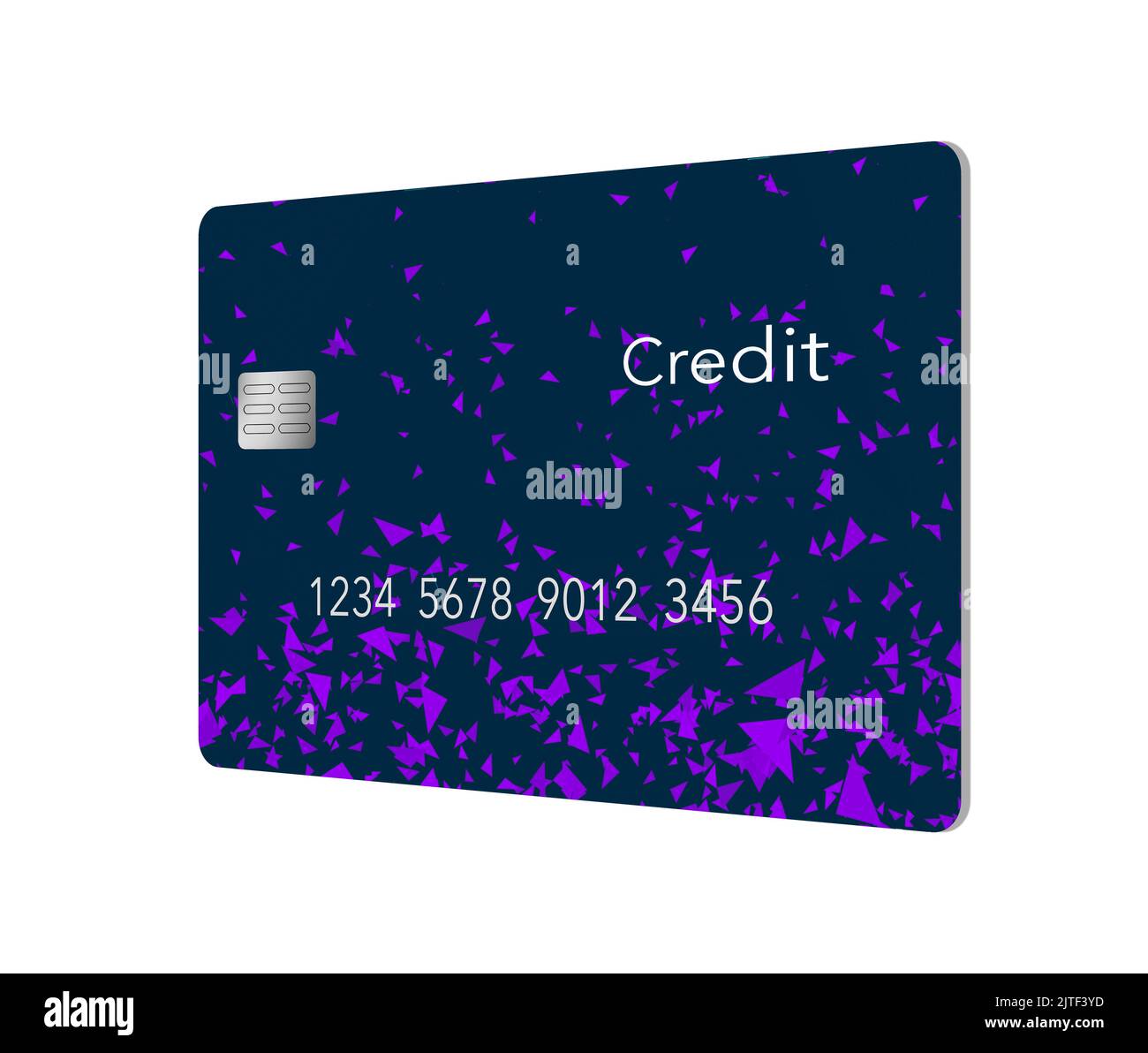Here is a generic mock credit card with a modern design and text space ...