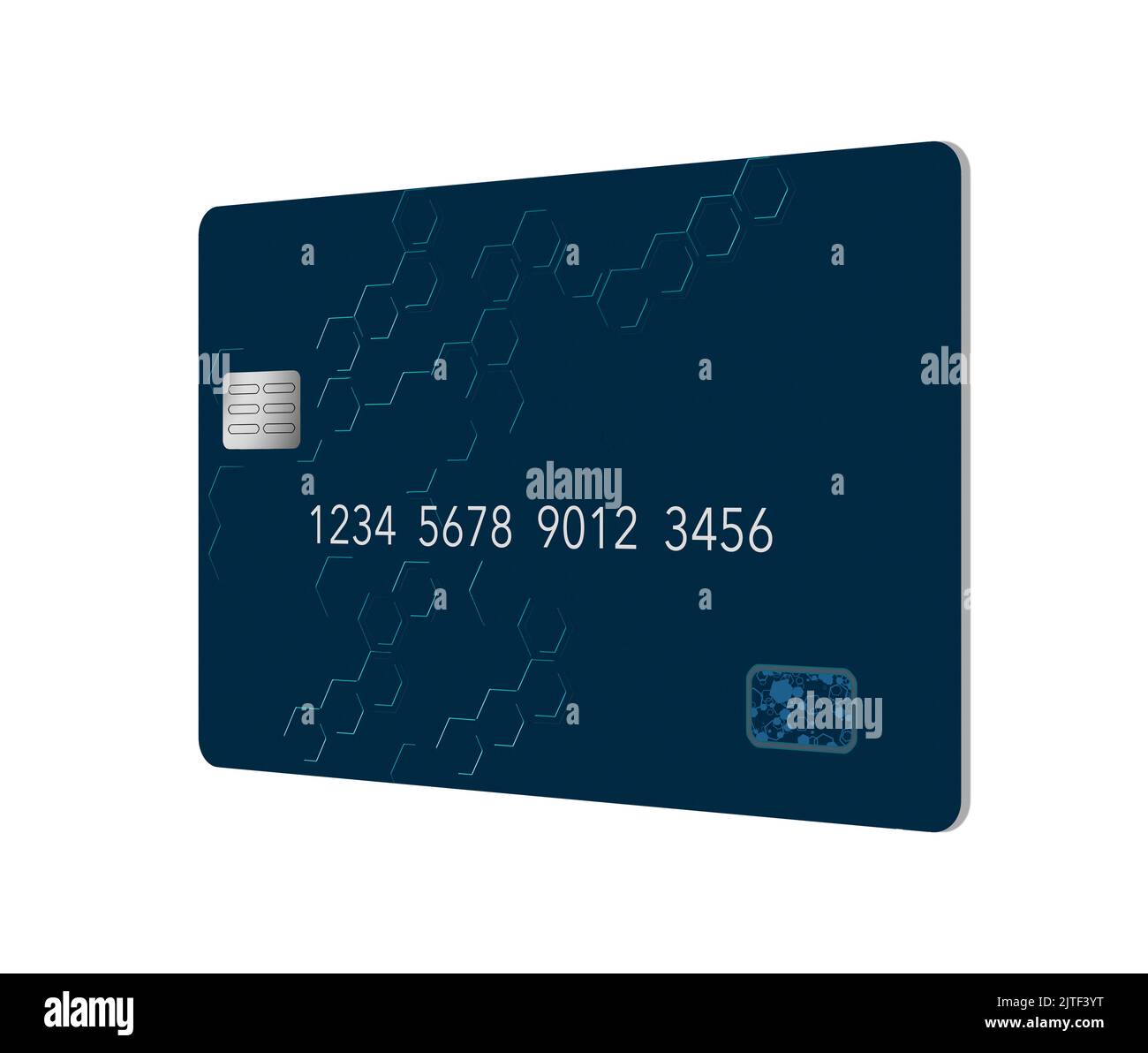Here is a generic mock credit card with a modern design and text space ...