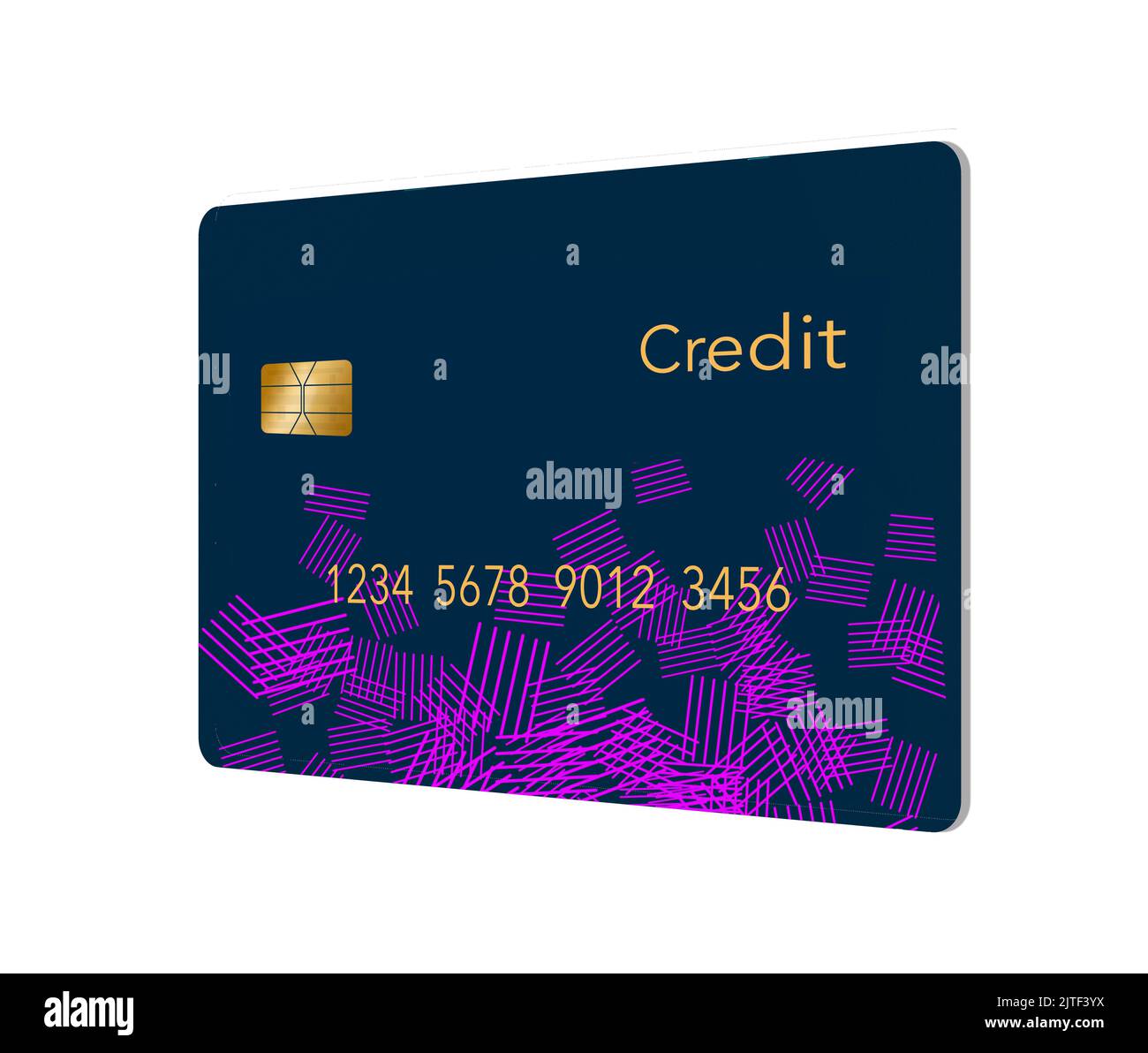 Here is a generic mock credit card with a modern design and text space ...