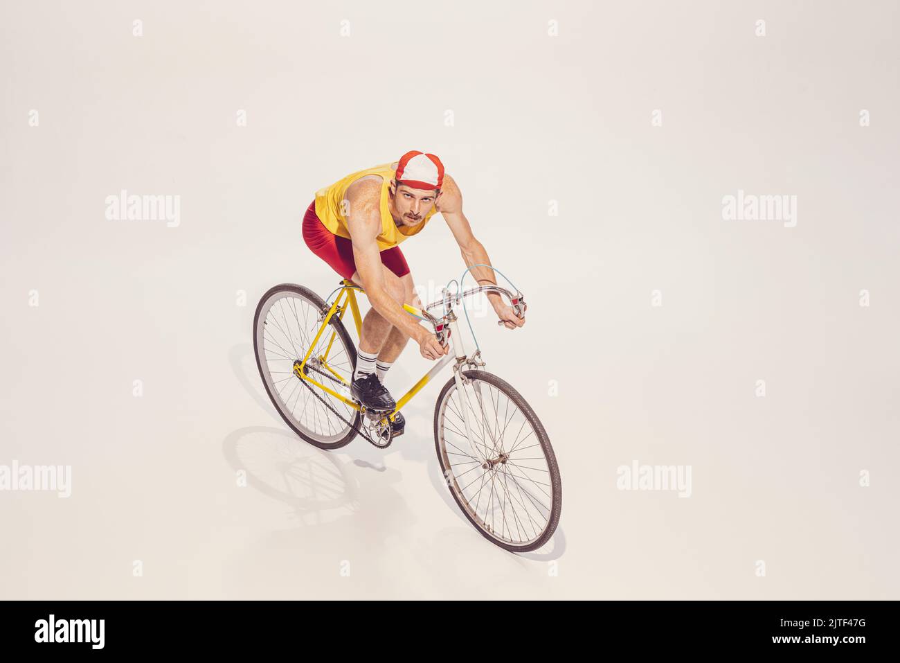 Exercise bike top view isolated hi-res stock photography and images - Alamy