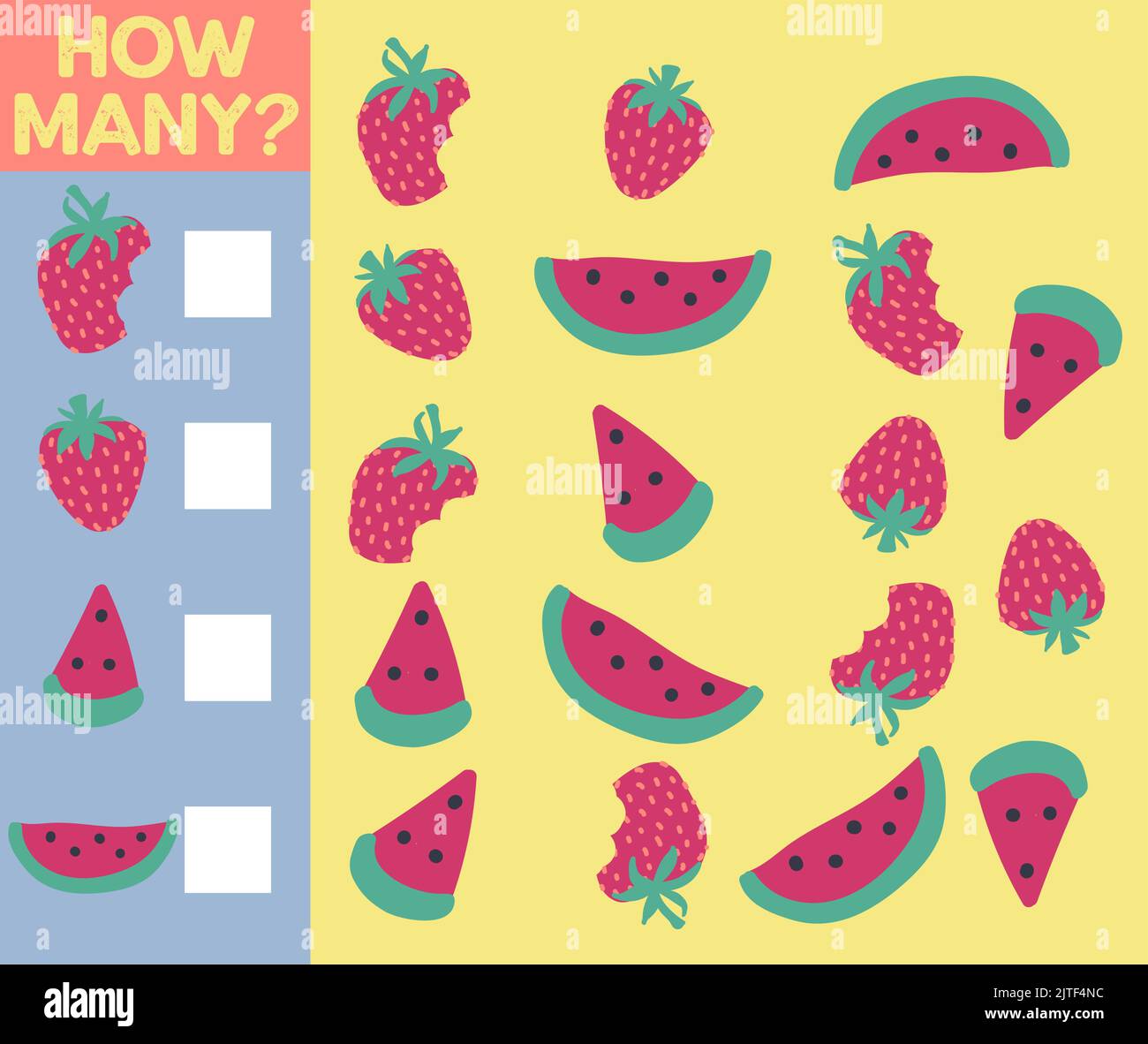 How many are they game. Counting fruit for preschool. Count the fruits ...