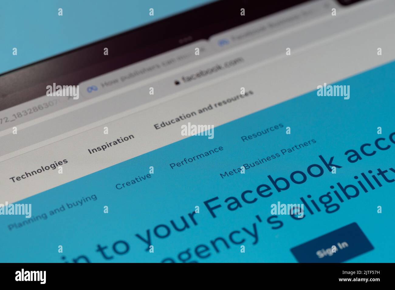 New york, USA - august 20, 2022: Checking Meta Business Partners on ...