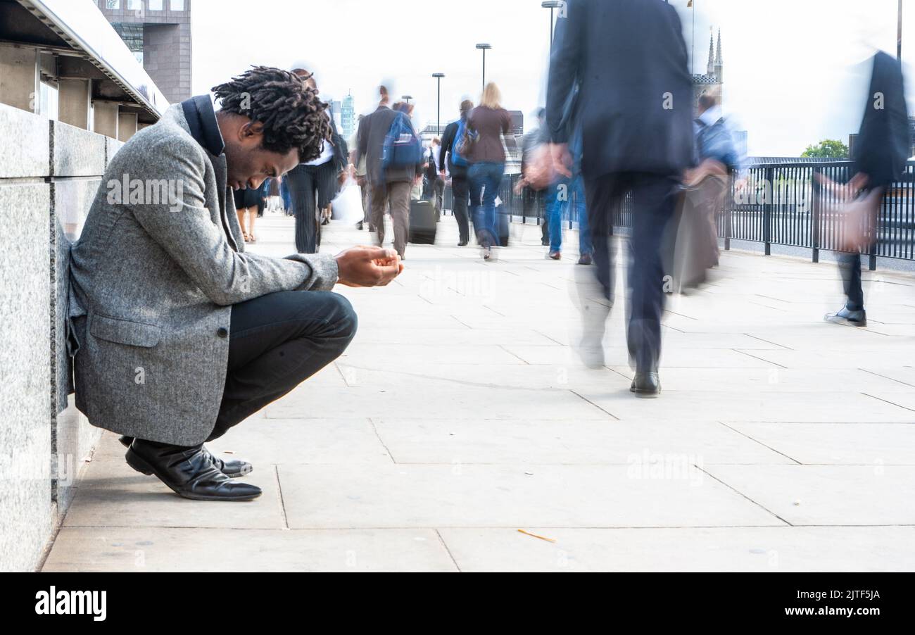 Desperation. A moment of humility for a desperate character contrasting ...