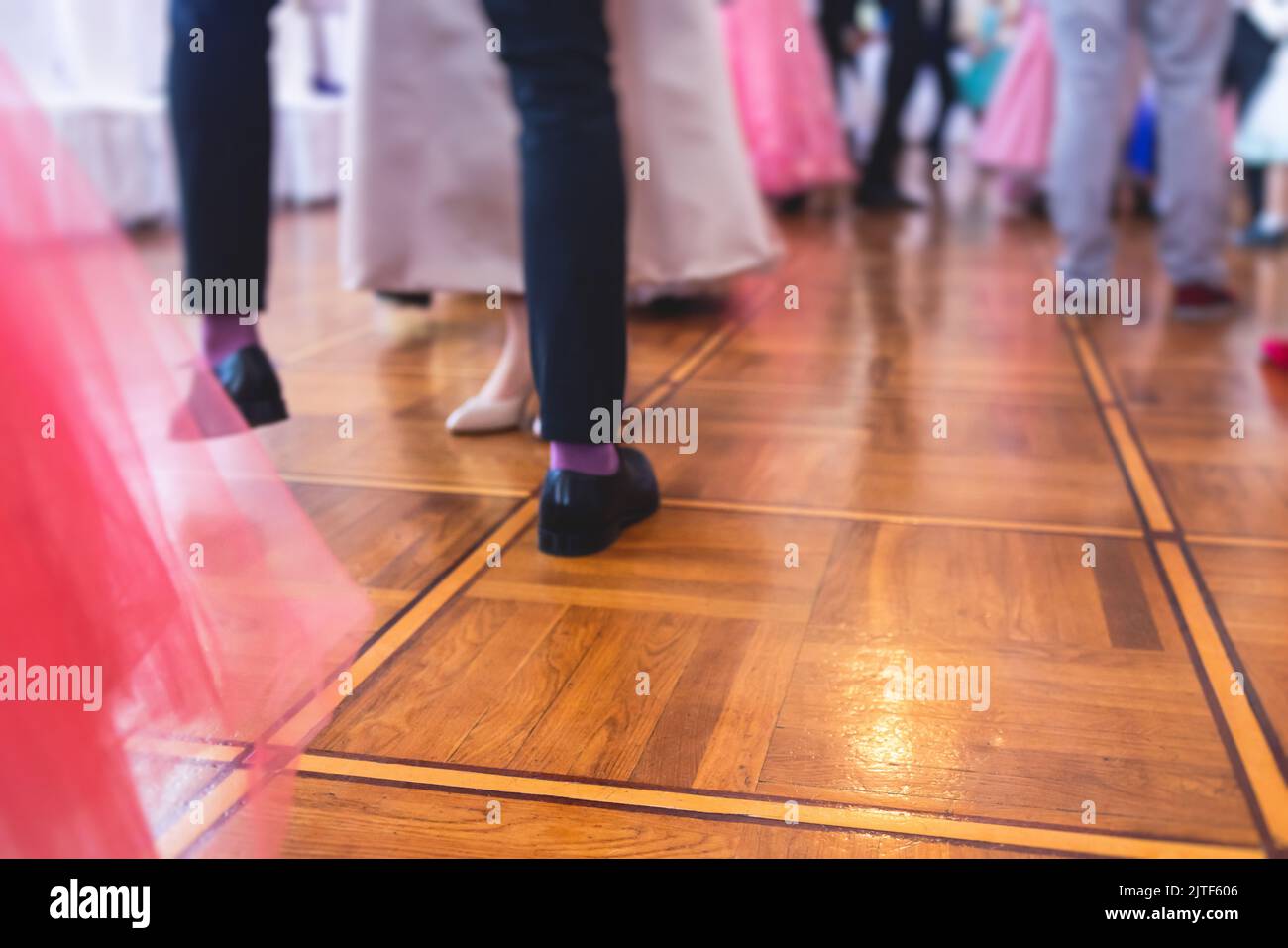 Couples dance on the historical costumed ball in historical dresses ...