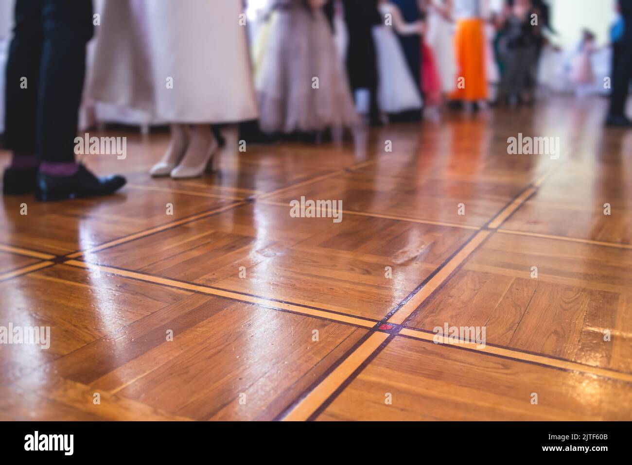 Couples dance on the historical costumed ball in historical dresses ...