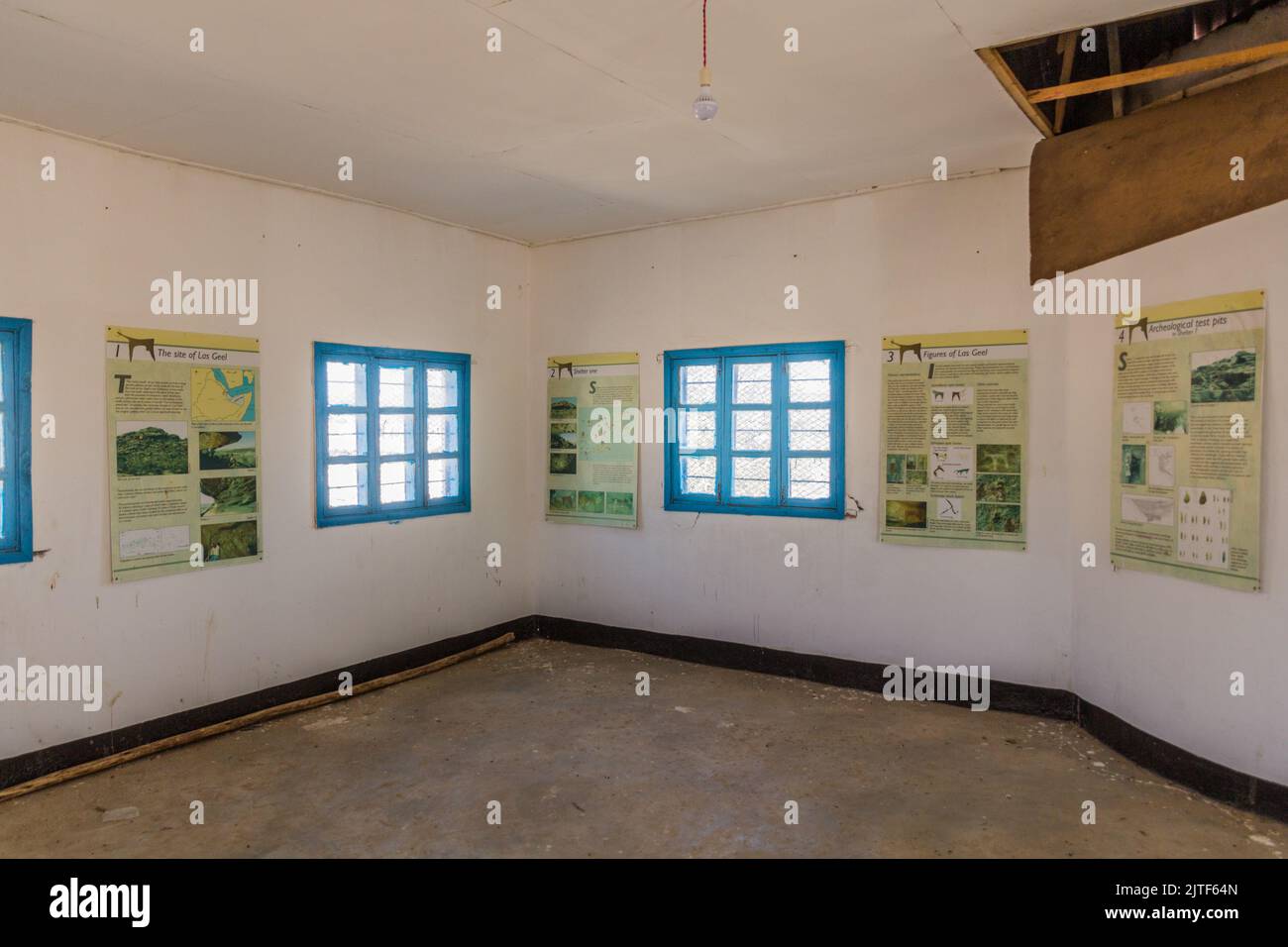 LAAS GEEL, SOMALILAND - APRIL 12, 2019: Small local museum of Laas Geel ...