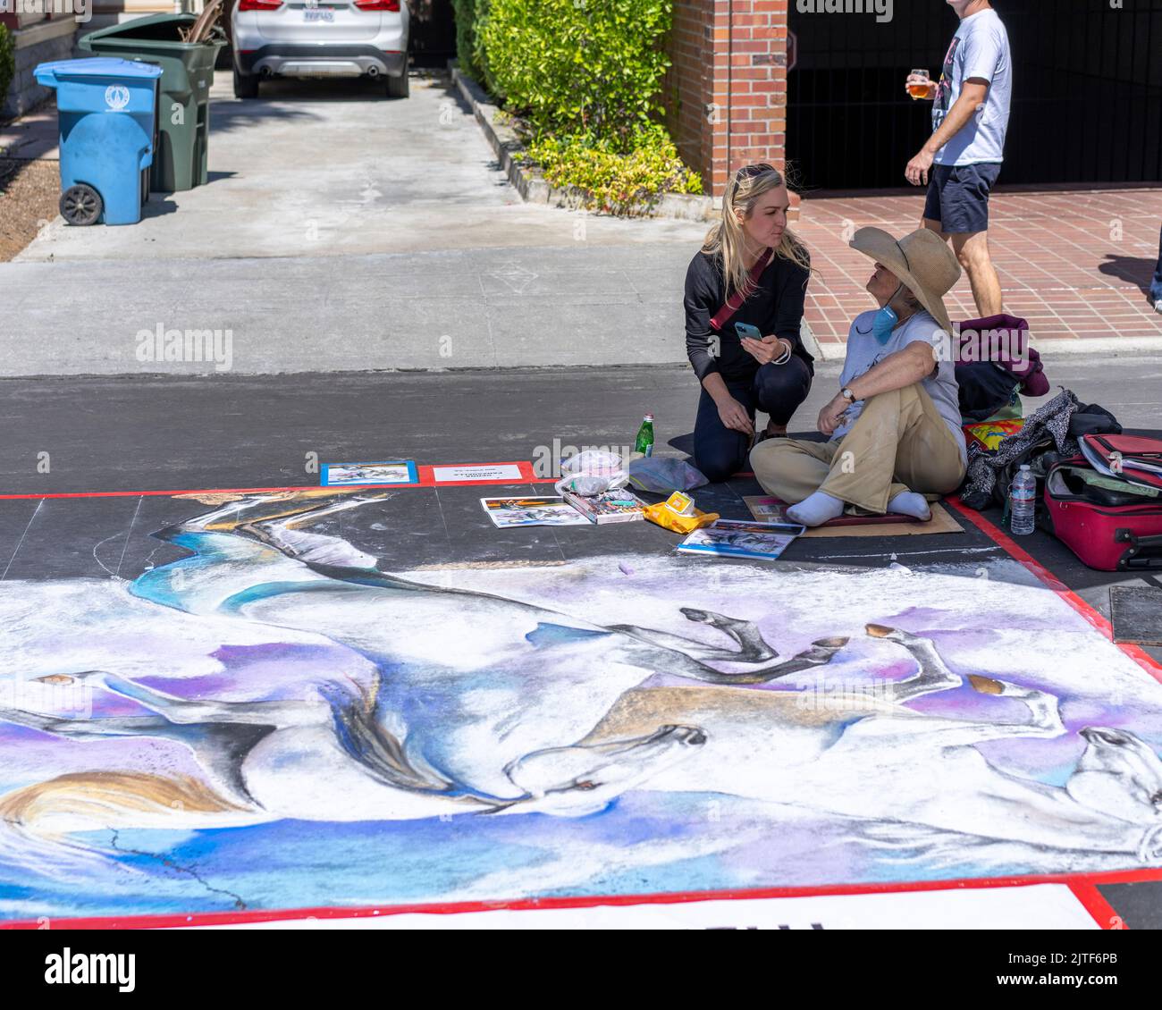 Italian Street Art at the Palo Alto Festival of the Arts Stock Photo ...