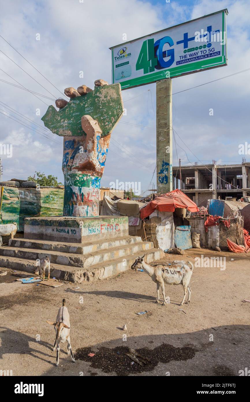 HARGEISA, SOMALILAND - APRIL 15, 2019: Somaliland Indepedence Monument ...