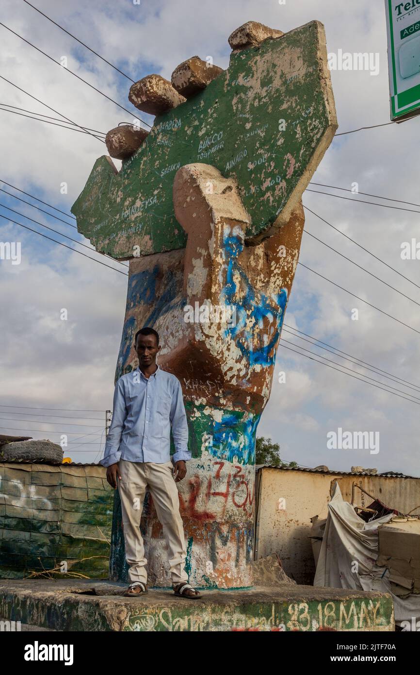 HARGEISA, SOMALILAND - APRIL 15, 2019: Local man at the Somaliland ...