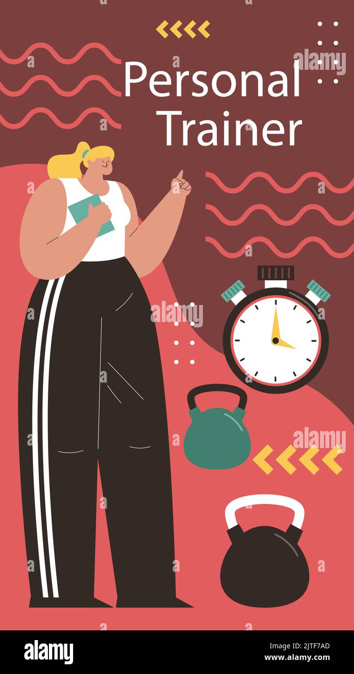 Sportswear instructor Stock Vector Images - Alamy