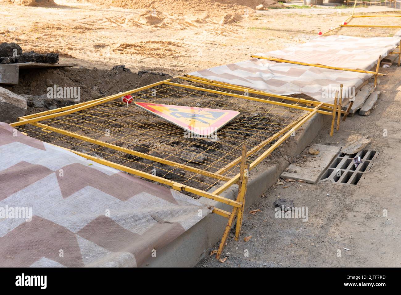 Sign fence symbol danger warning safety caution city travel, for gate ...