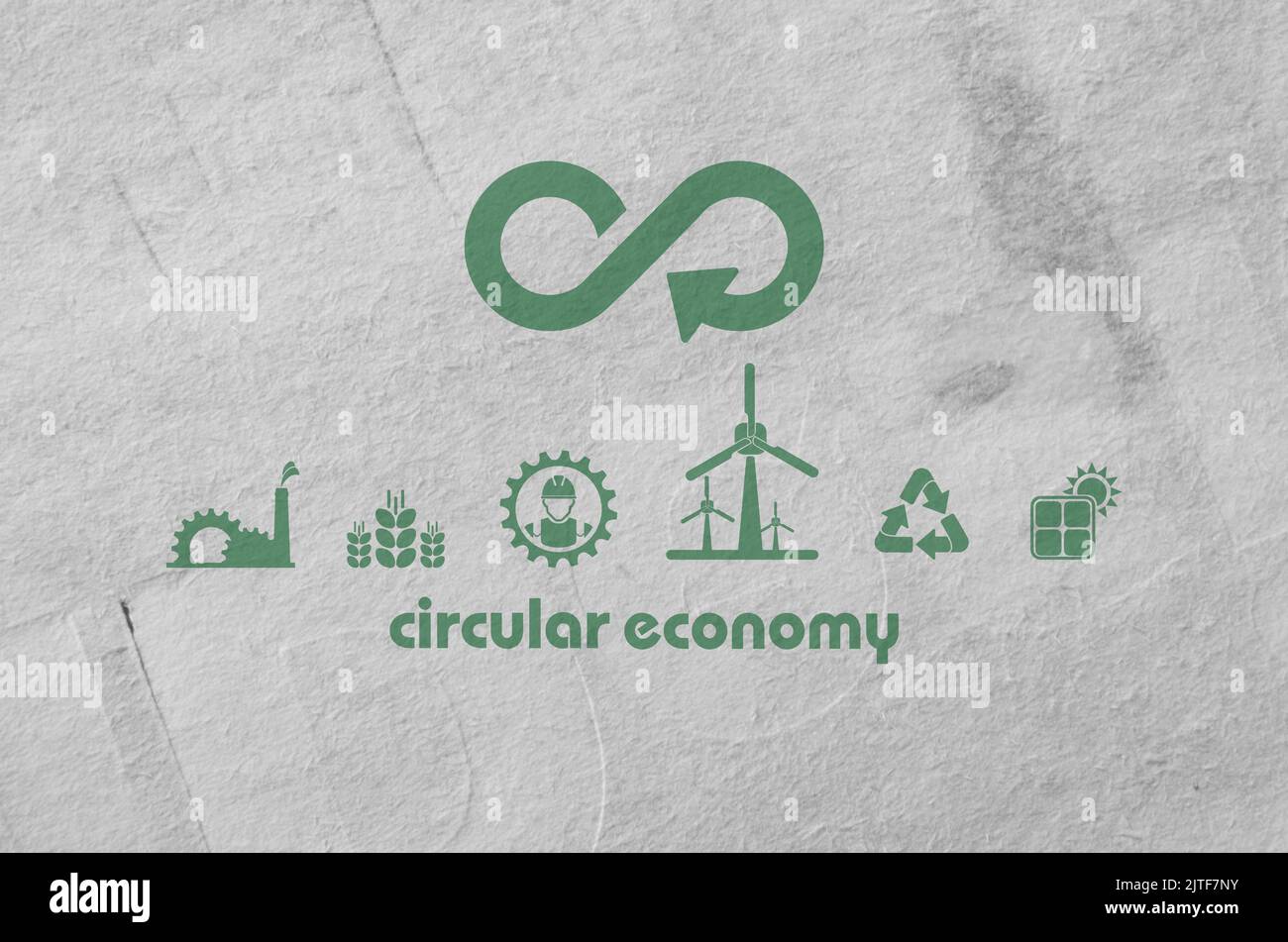 circular economy icons Stock Photo - Alamy