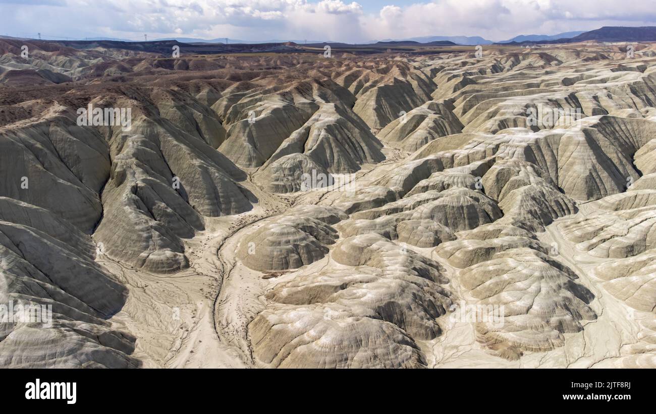 Drone shot canyon between desert hi-res stock photography and images ...