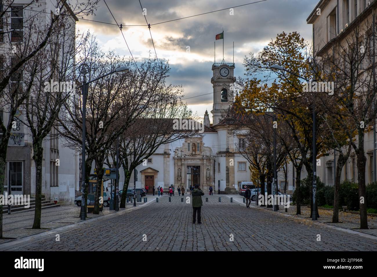 Urban landscape at the old University of Coimbra area with the iconic ...