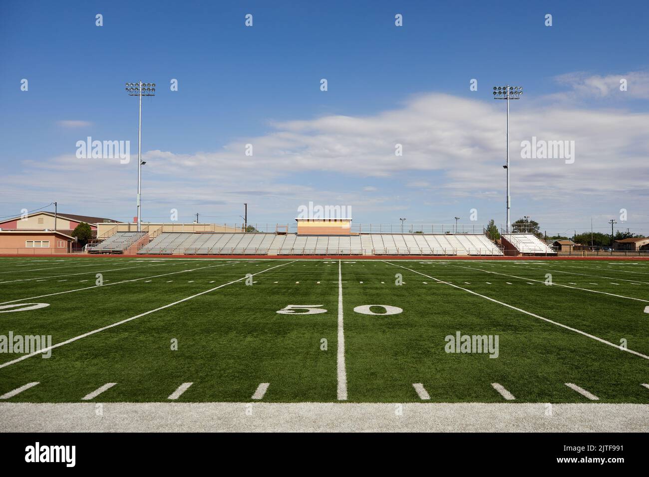 Empty American football stadium Stock Photo - Alamy