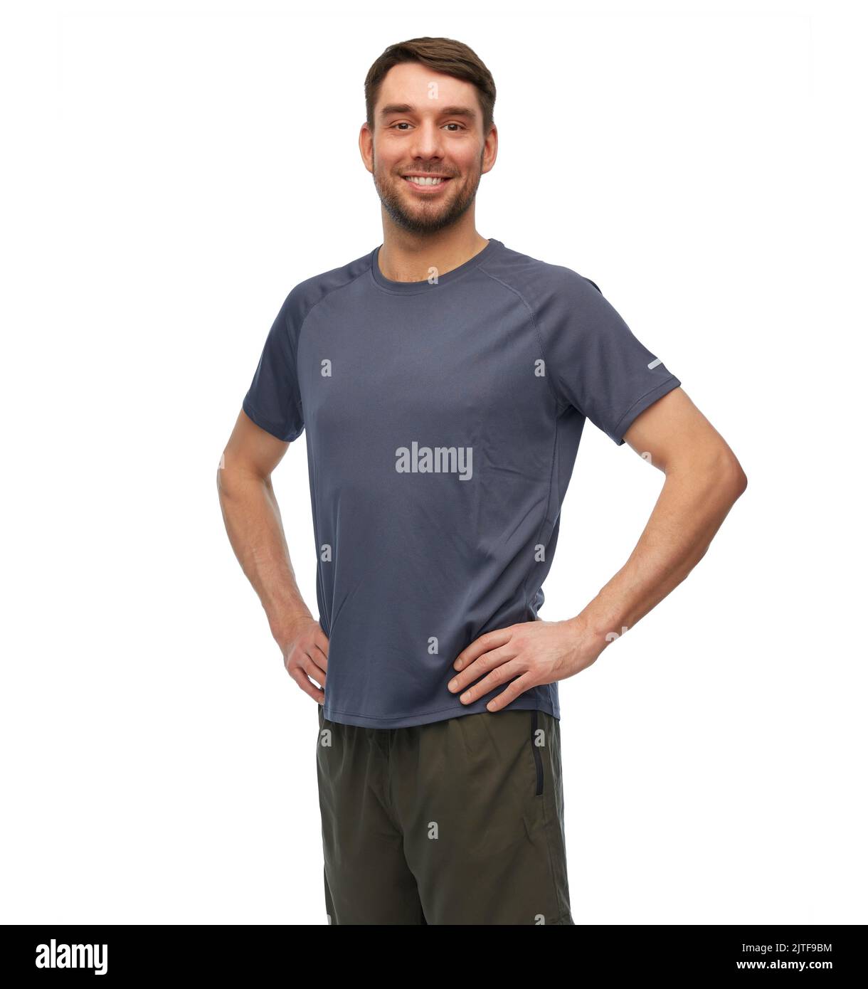 smiling man in sports clothes Stock Photo - Alamy