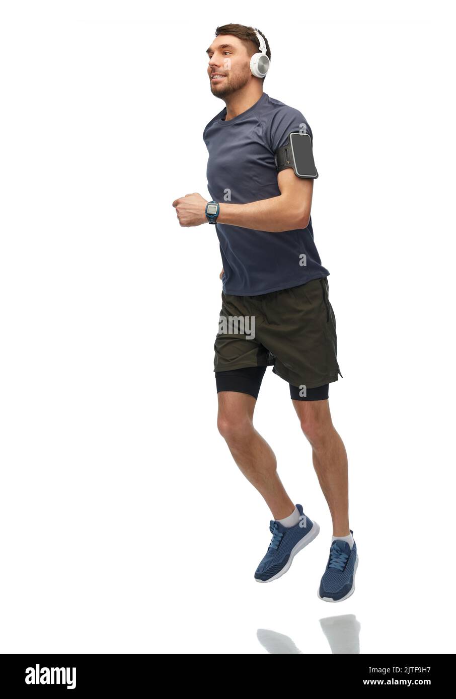 Athlete with smartphone smartwatch hi-res stock photography and images ...
