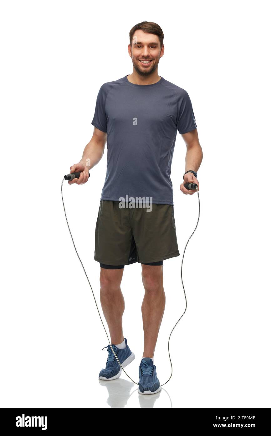 Man jumping rope Cut Out Stock Images & Pictures - Alamy
