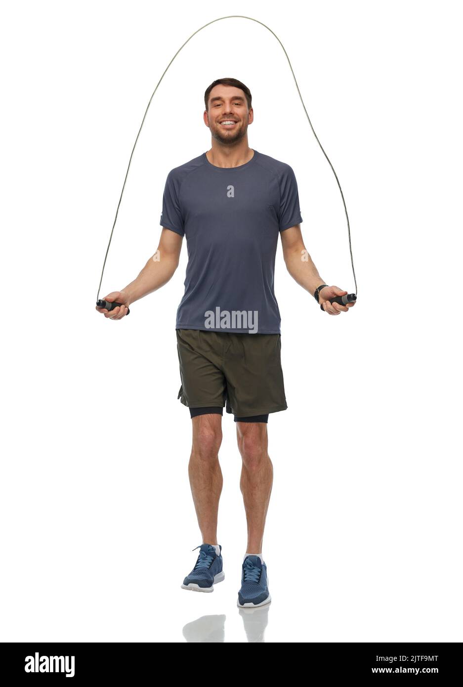 Man jumping rope Cut Out Stock Images & Pictures - Alamy