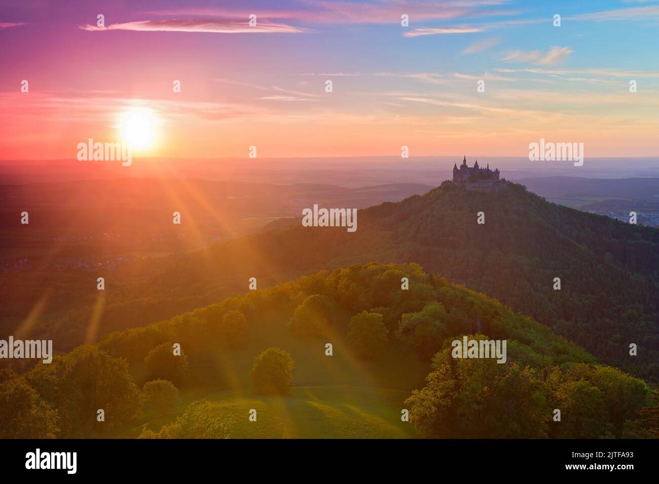 Beautiful sunset view ancient castle hi-res stock photography and ...