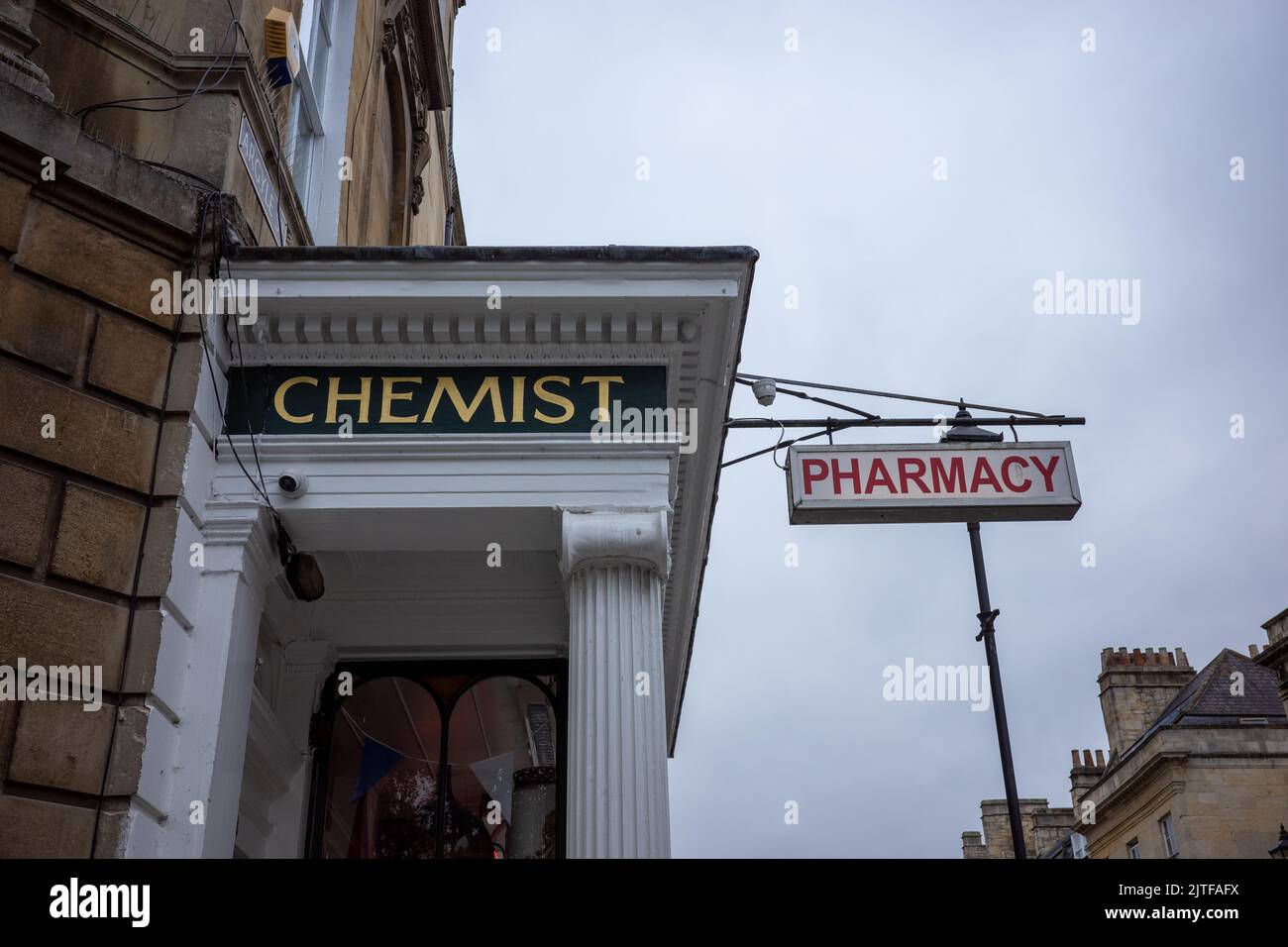 Retro pharmacy sign hi-res stock photography and images - Alamy