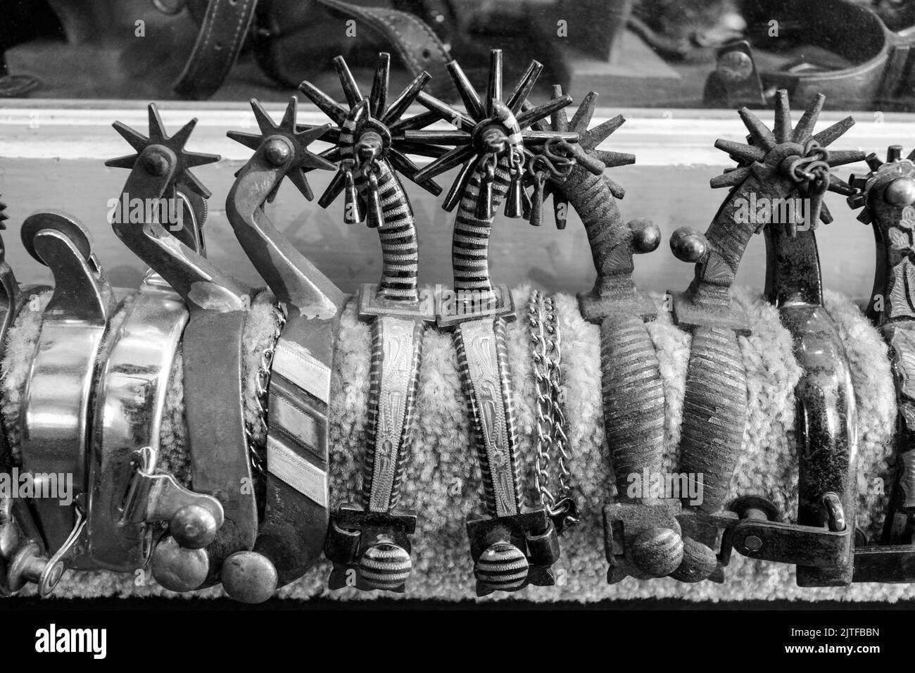 Antique cowboy spurs Stock Photo - Alamy