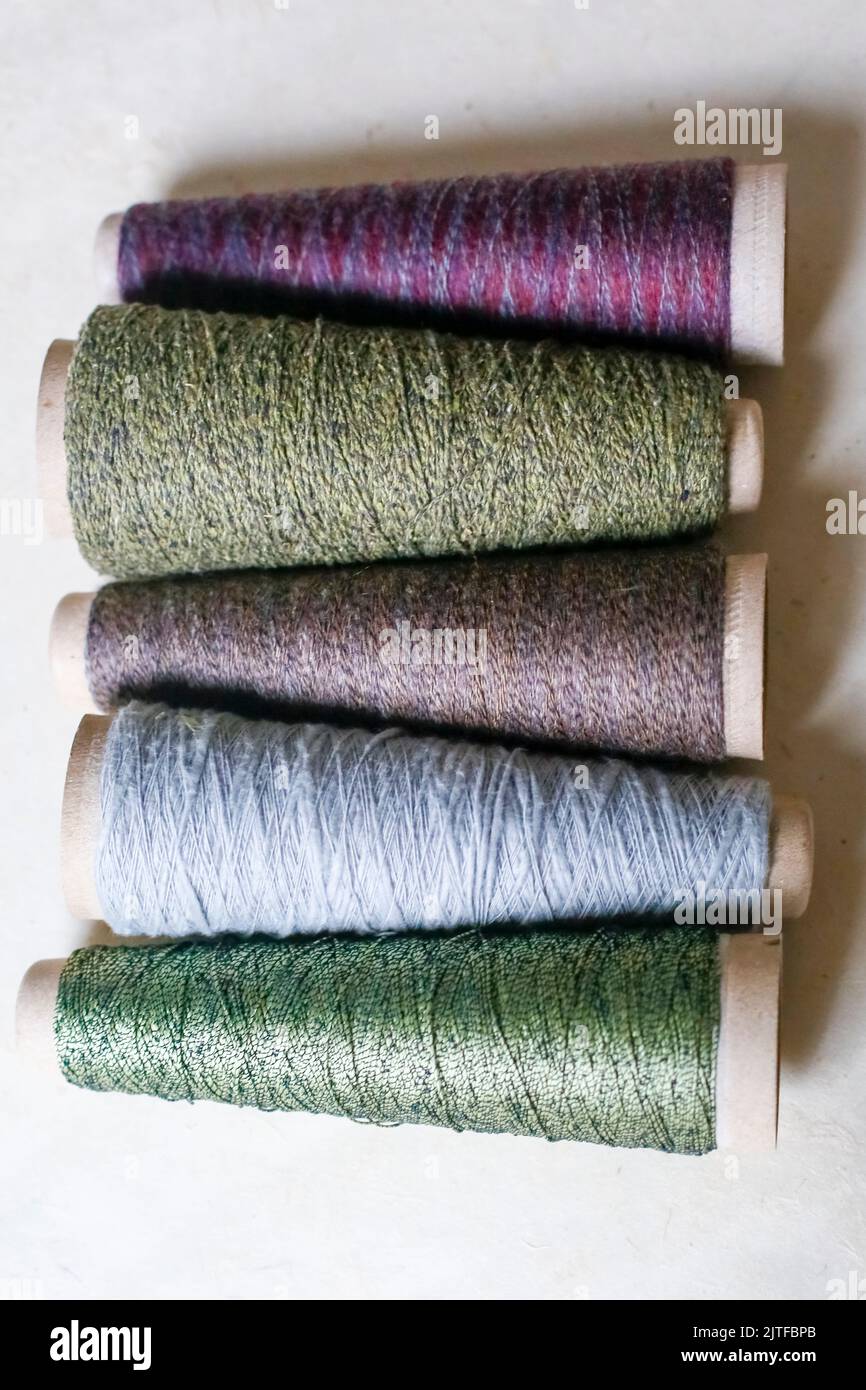 Spools of yarn Stock Photo - Alamy