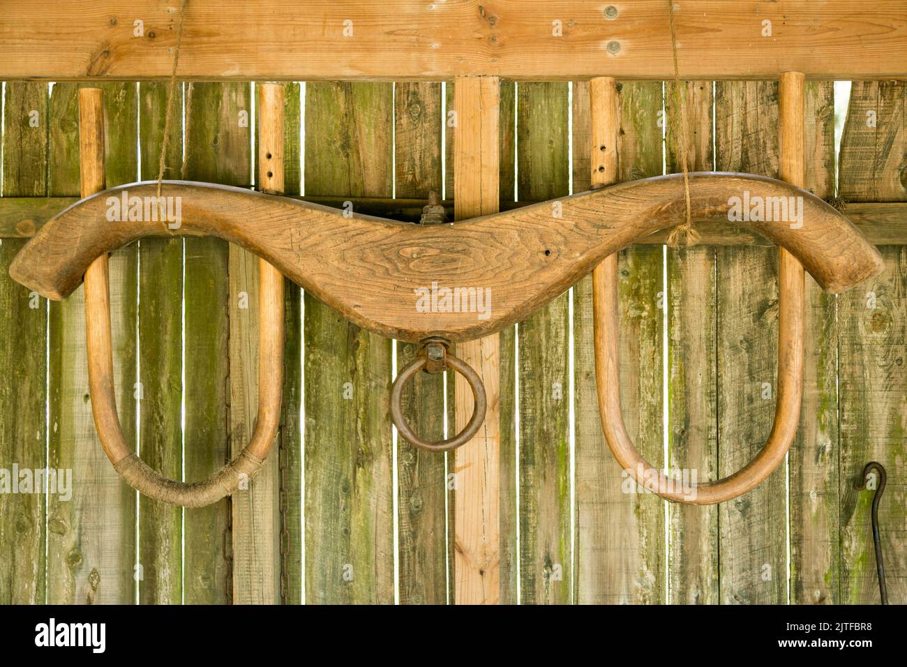 Old wooden yoke hi-res stock photography and images - Alamy