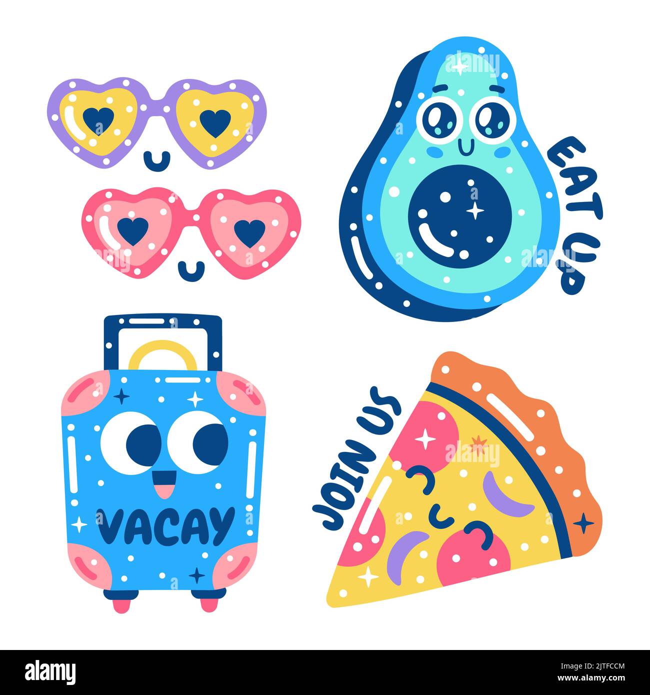 Glitzy planner stickers Vector illustration Stock Vector Image & Art - Alamy