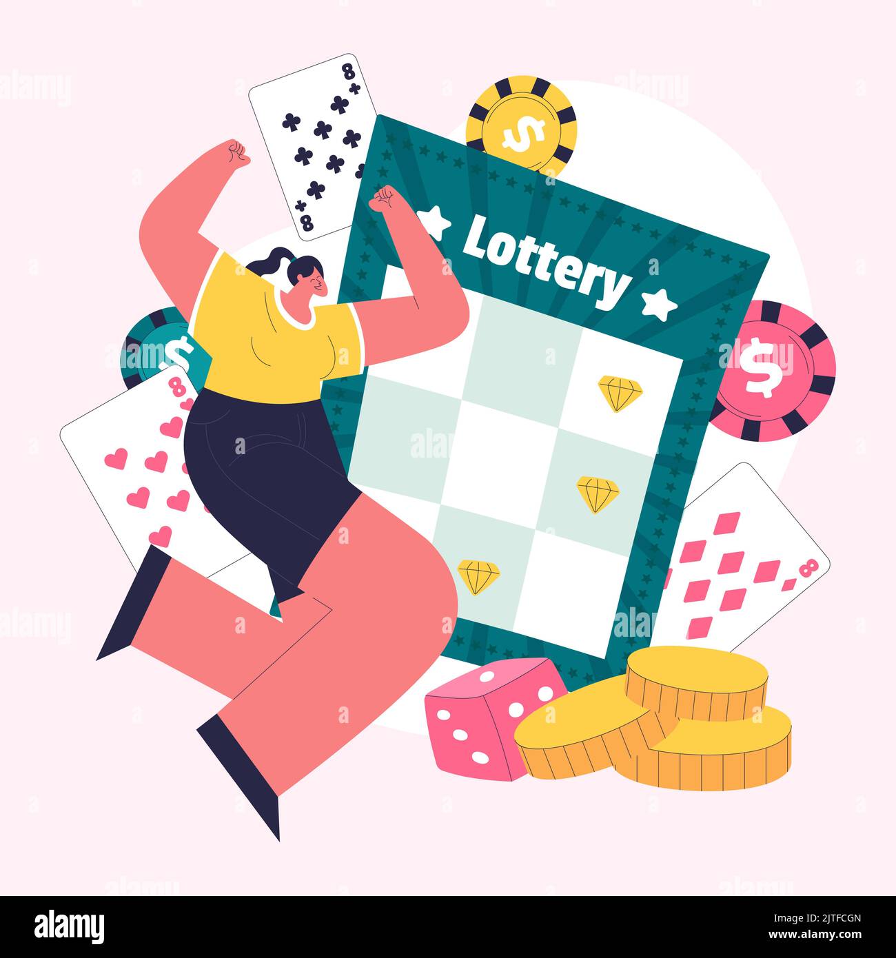 Hand drawn lottery ticket Vector illustration Stock Vector Image & Art ...