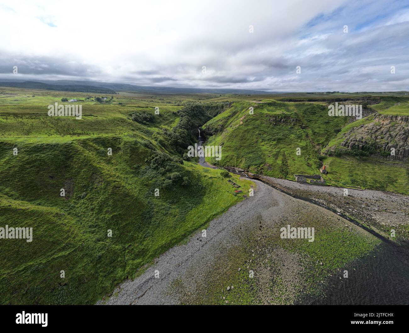 The beautiful summer landscape on the Isle of Skye. Scotland, UK Stock ...