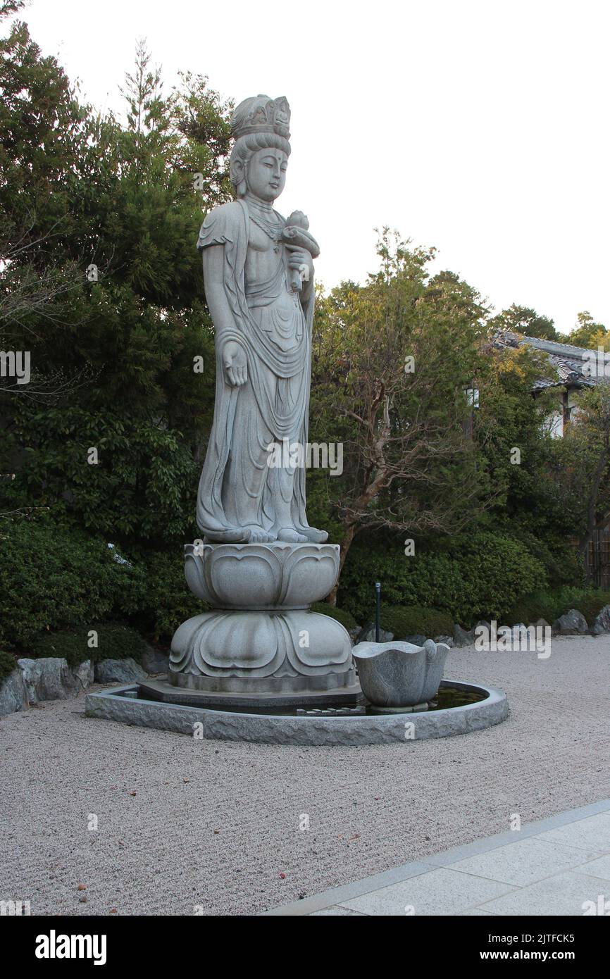 statue of a buddhist divinity (buddha ?) in a temple in matsue (japan ...