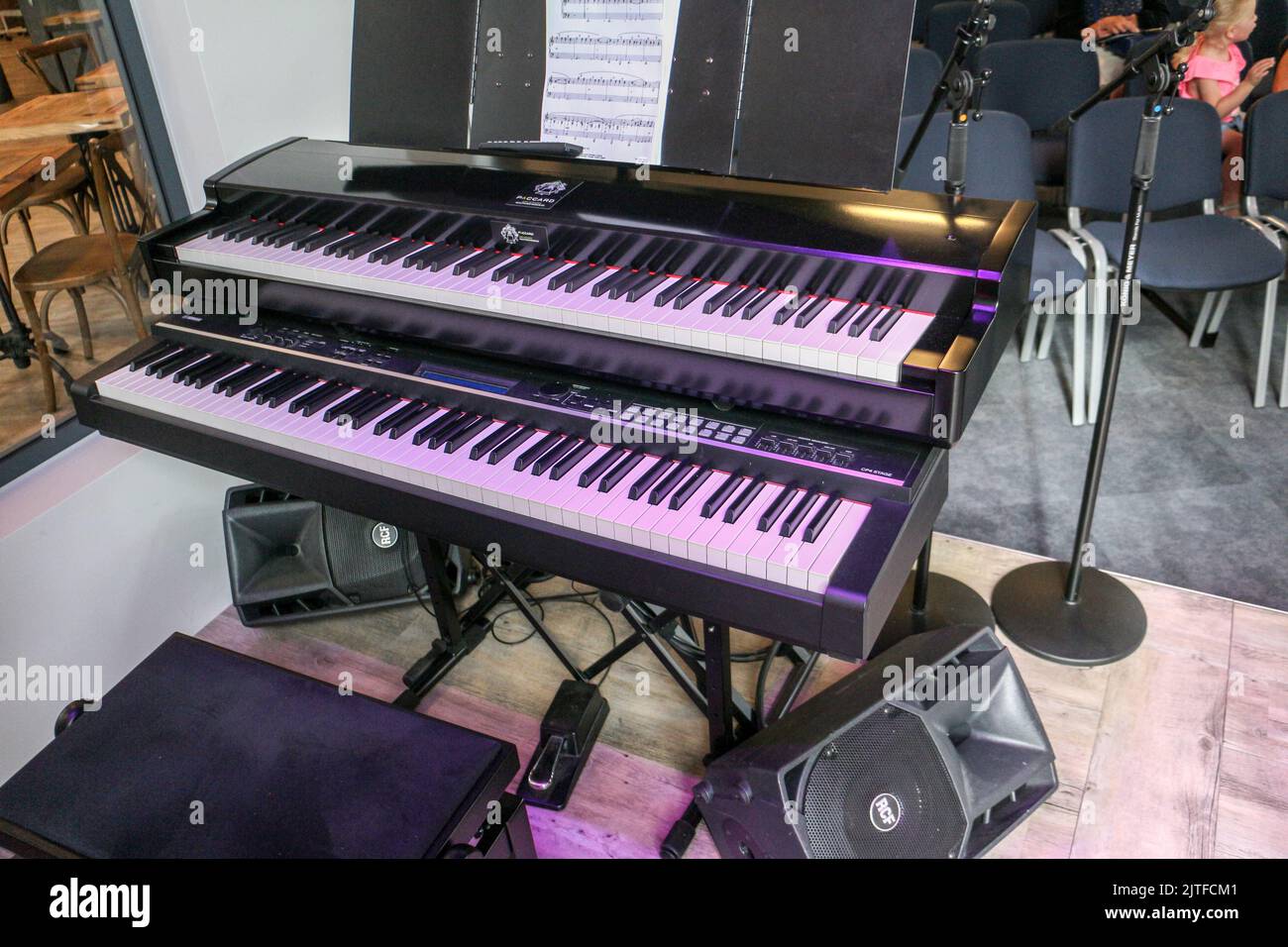 Musée PACCARD, ANNECY : Chime keyboard Stock Photo - Alamy