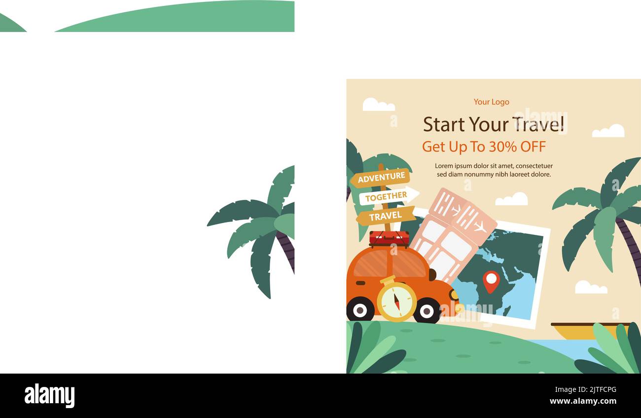Hand drawn travel agency posts Vector illustration Stock Vector Image ...