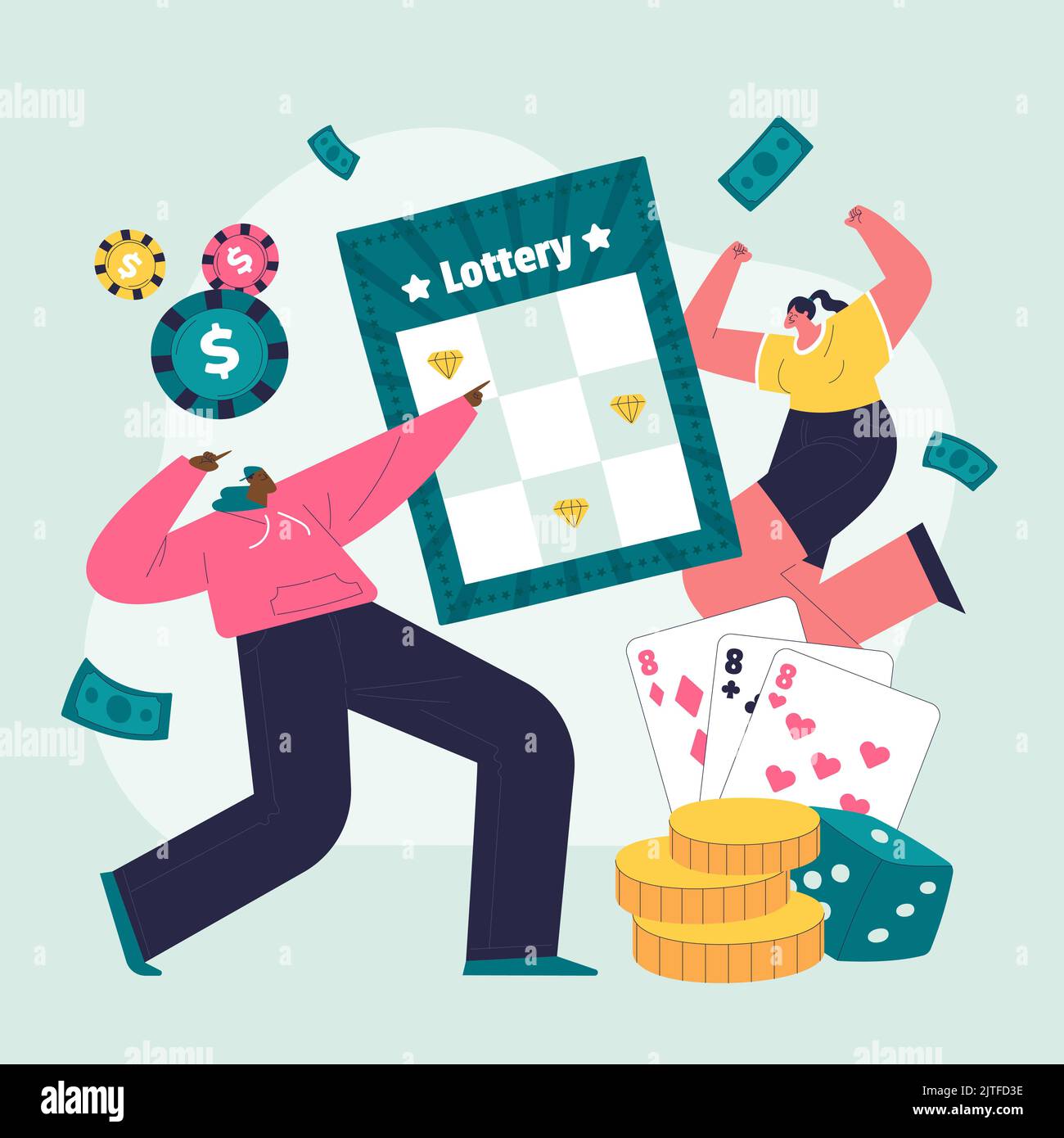 Hand drawn lottery ticket Vector illustration Stock Vector Image & Art ...