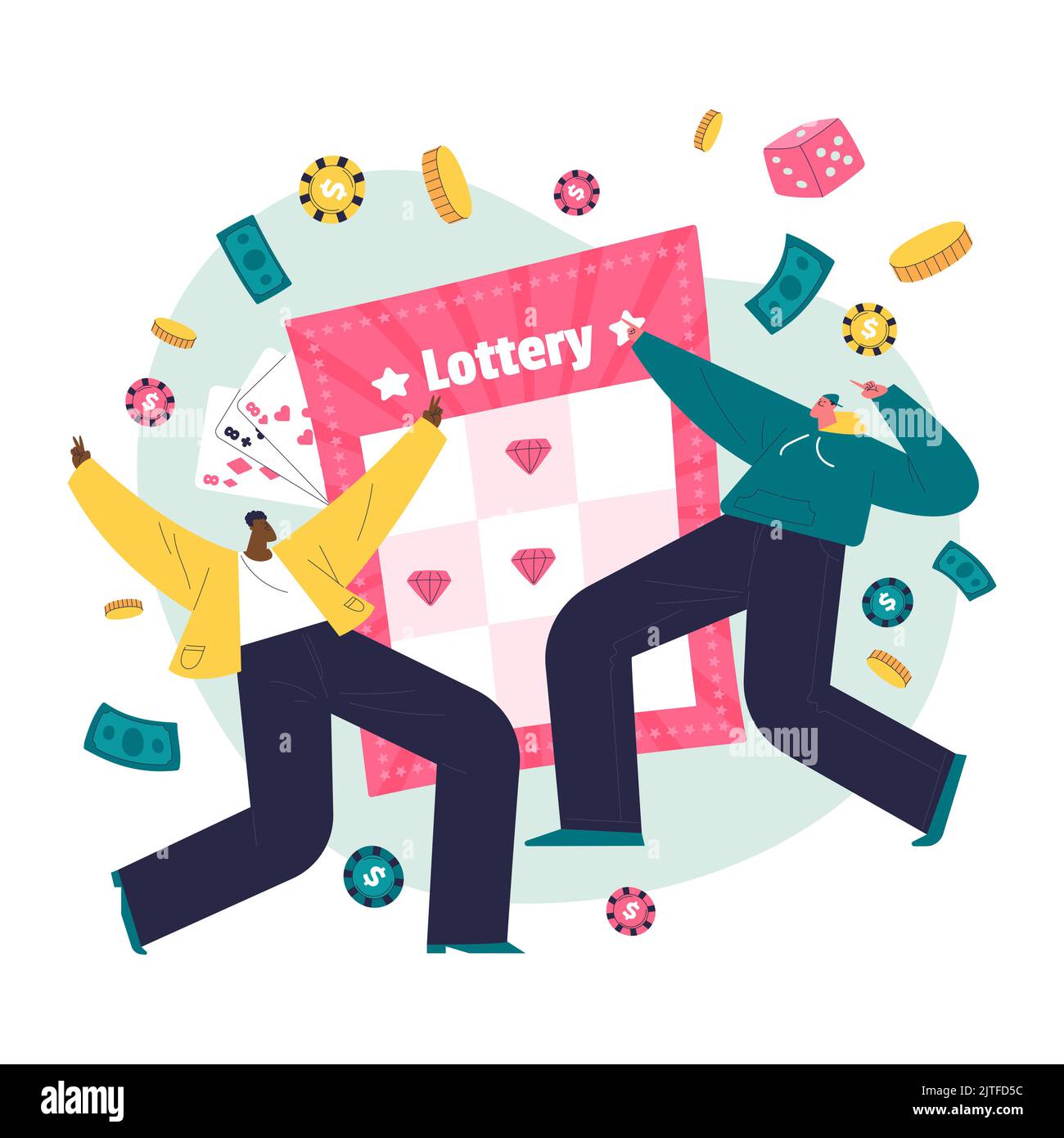 Hand drawn lottery ticket Vector illustration Stock Vector Image & Art ...