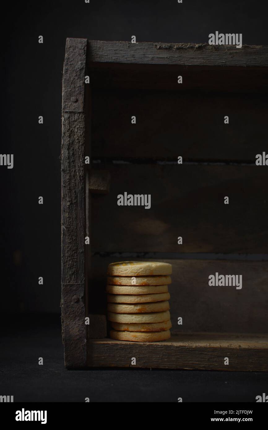 Sable Breton biscuits or stacked french butter cookies Stock Photo - Alamy