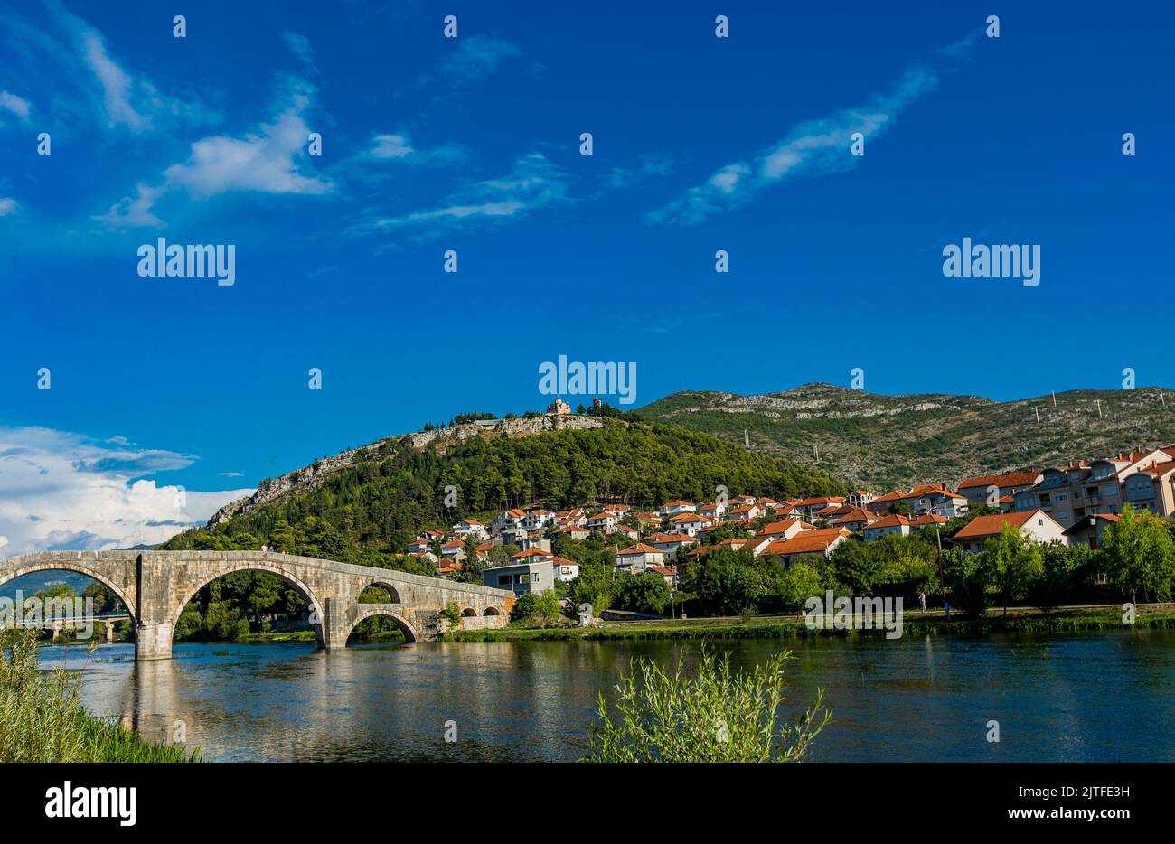 View at Arslanagic Bridge on Trebisnjica River in Trebinje, Bosnia And ...