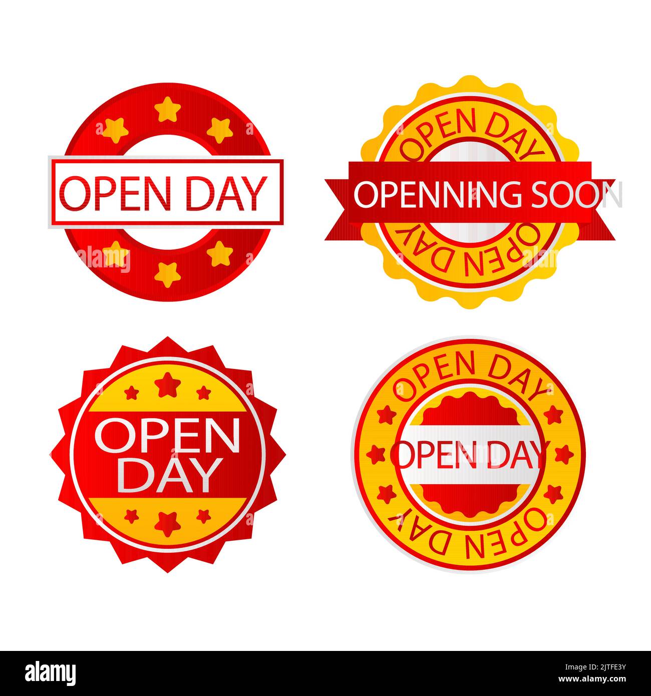 Gradient open day badges Vector illustration Stock Vector Image & Art ...