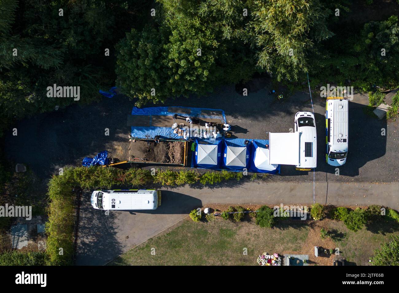 Crime tent graves cemetery hi-res stock photography and images - Alamy