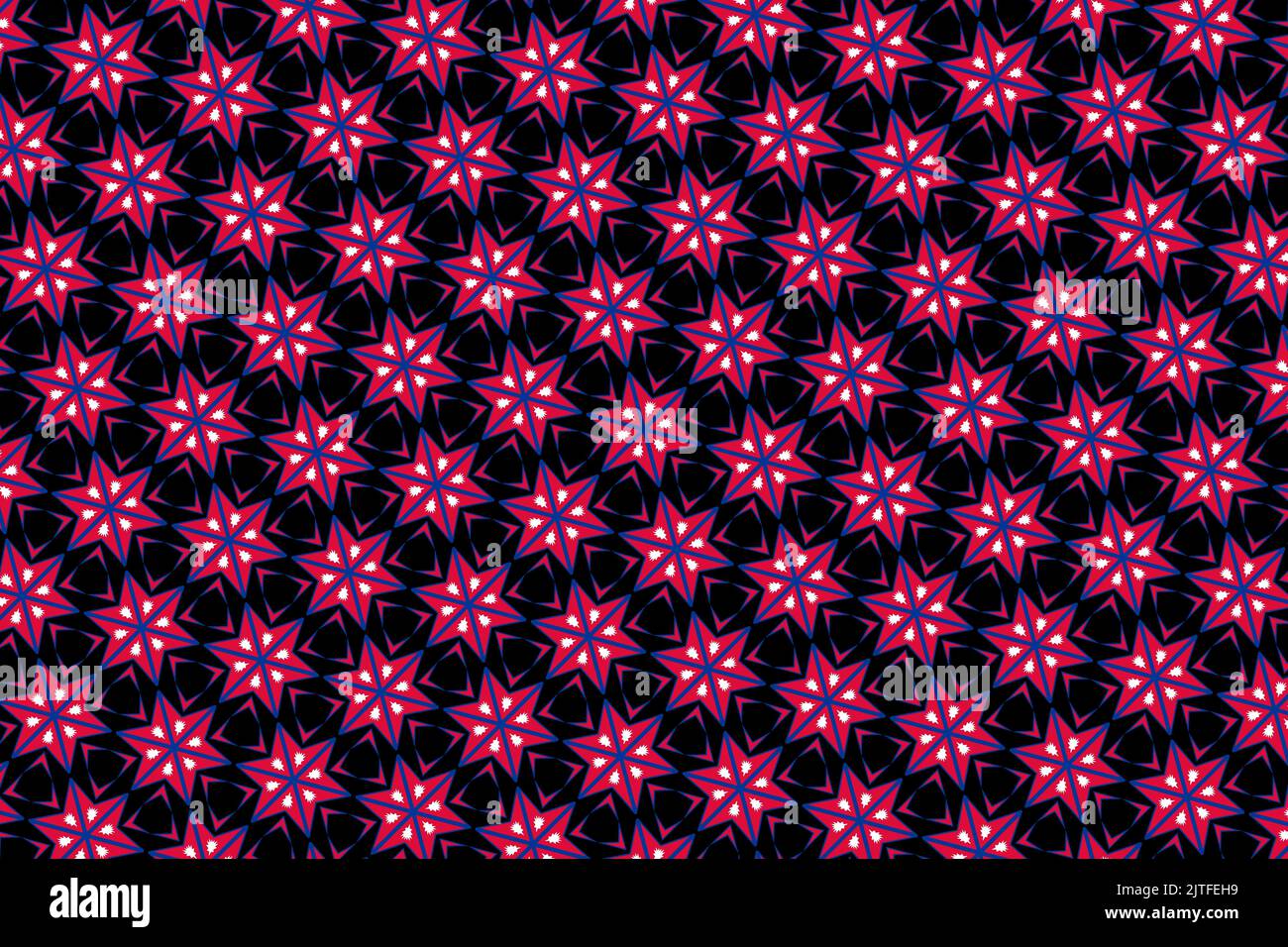 Geometric pattern in the colors of the national flag of Nepal. The ...