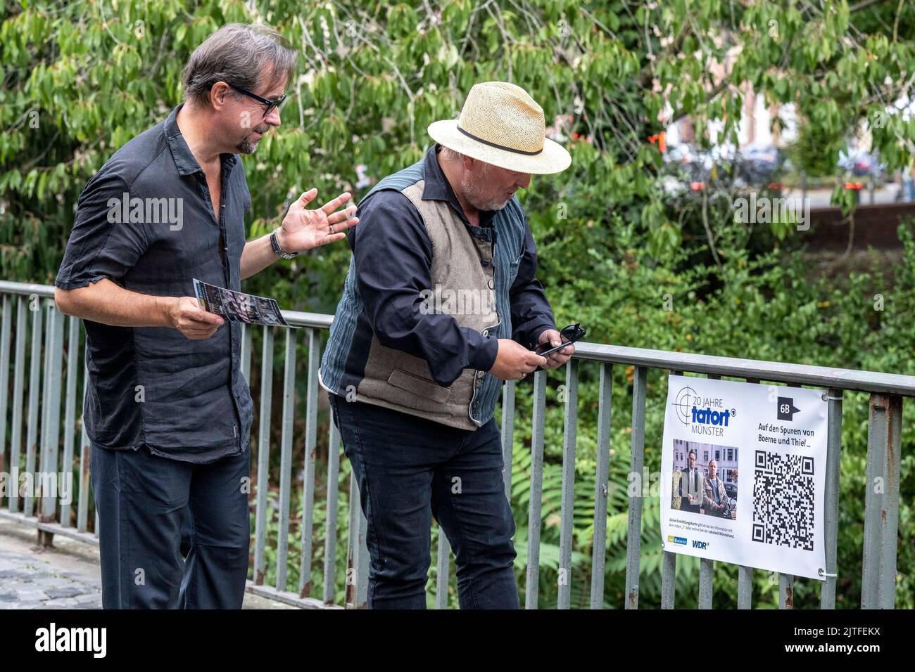 30 August 2022, North Rhine-Westphalia, Münster: "Tatort" actors Jan ...