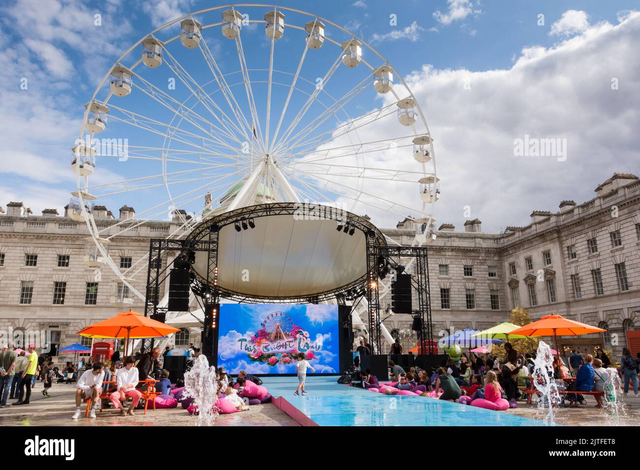 Spectators enjoying the This Bright Land performance in the ...