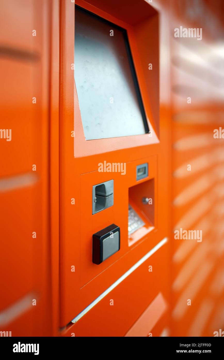 Postal terminal for automatic delivery of parcels Stock Photo - Alamy