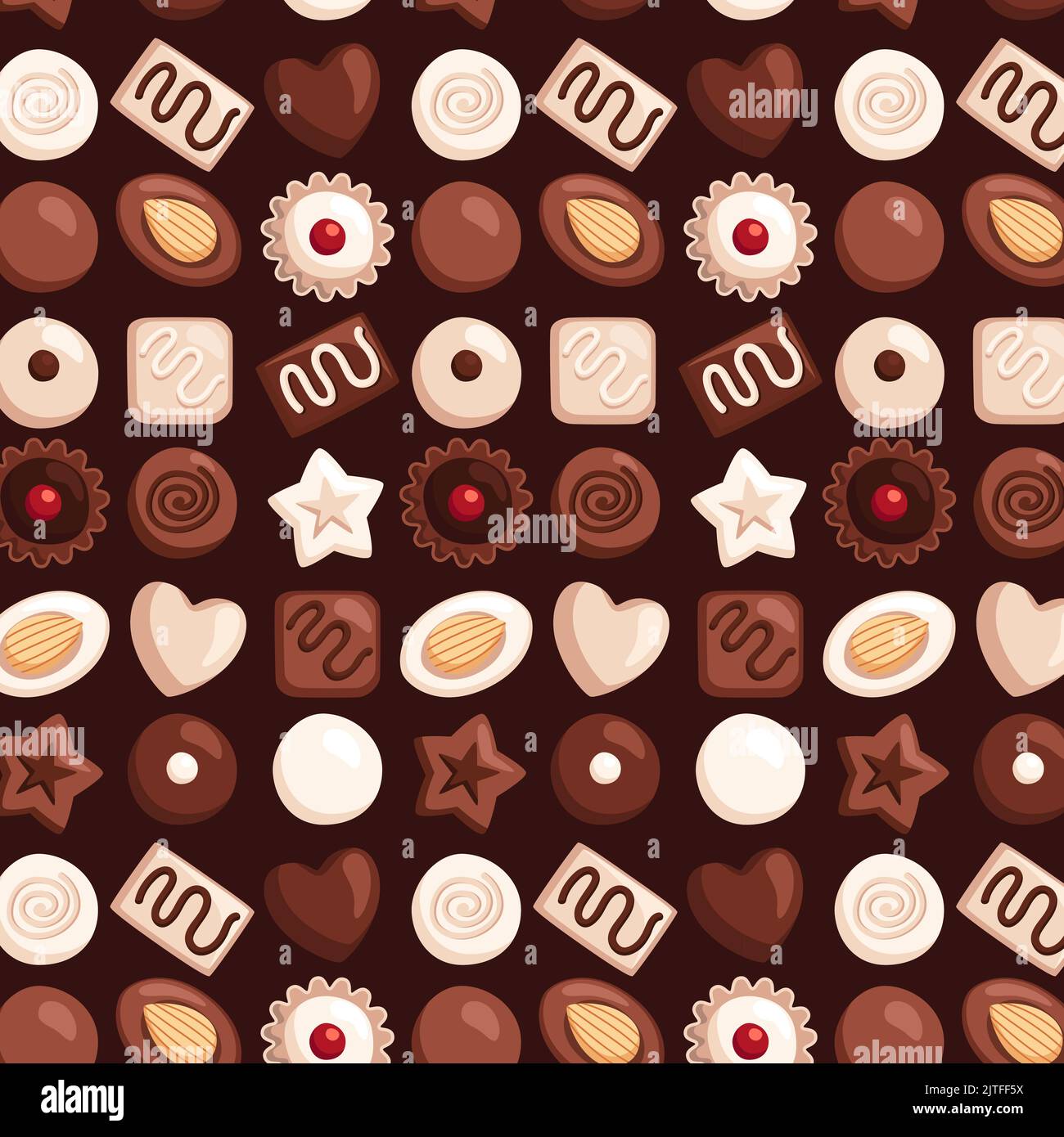 Flat design chocolate pattern design Vector illustration Stock Vector ...