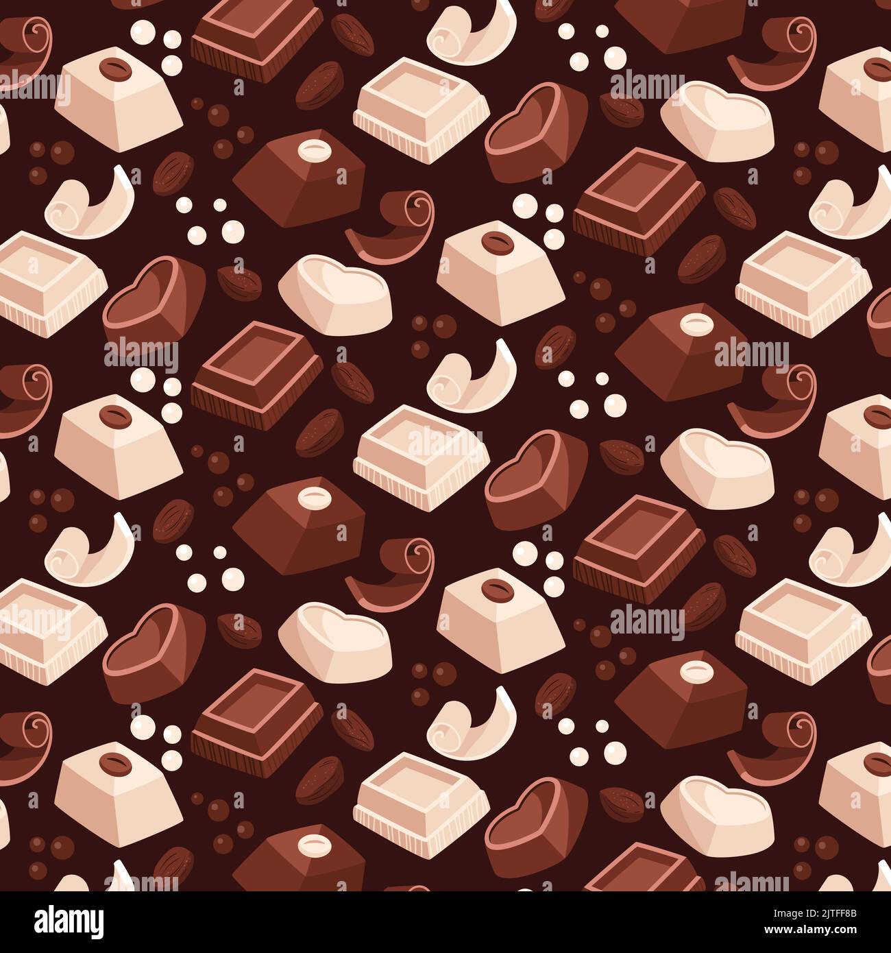 Flat design chocolate pattern design Vector illustration Stock Vector ...