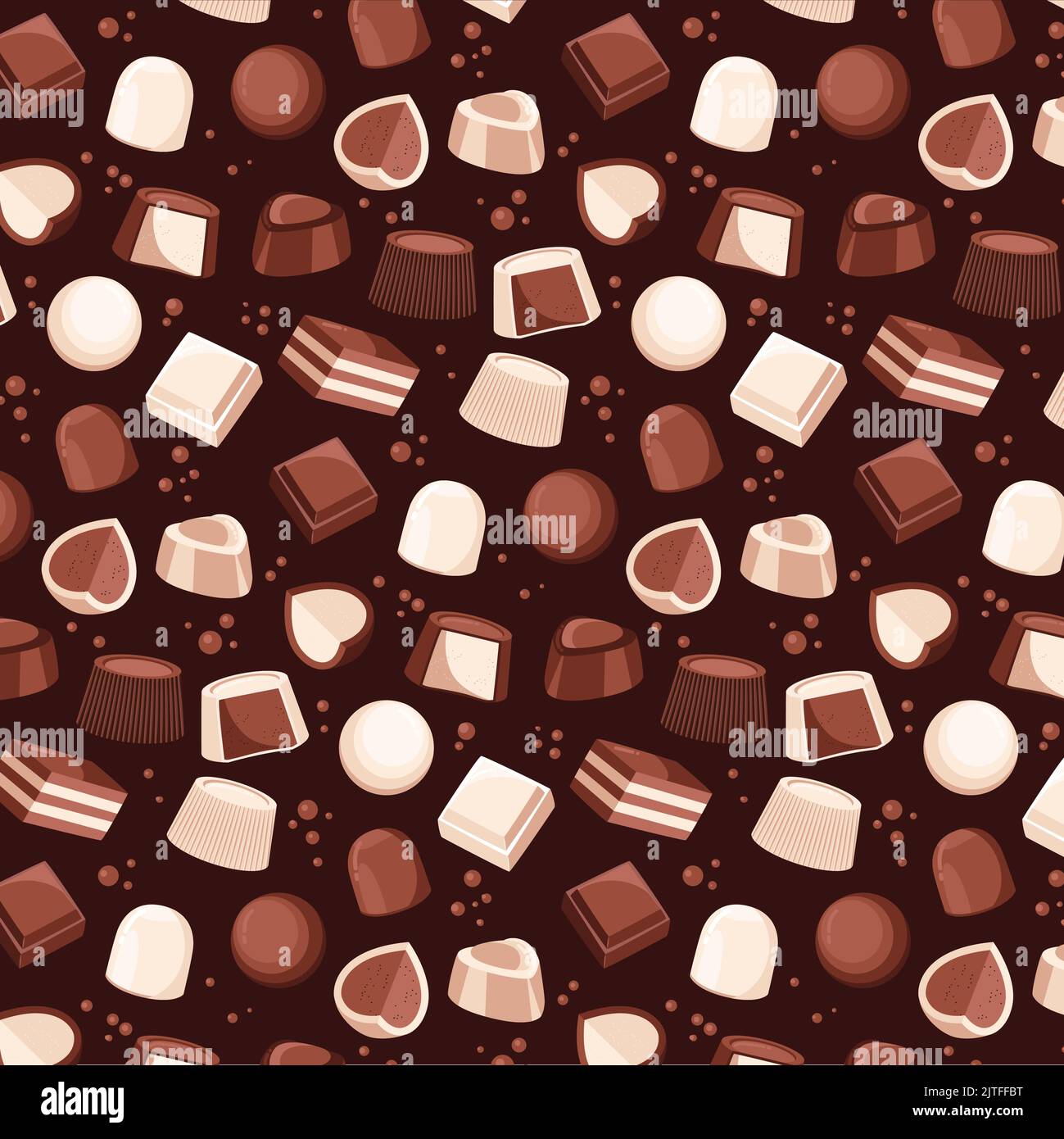 Flat design chocolate pattern design Vector illustration Stock Vector ...