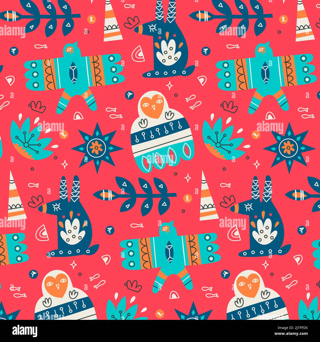 Flat design nordic pattern design Vector illustration Stock Vector ...