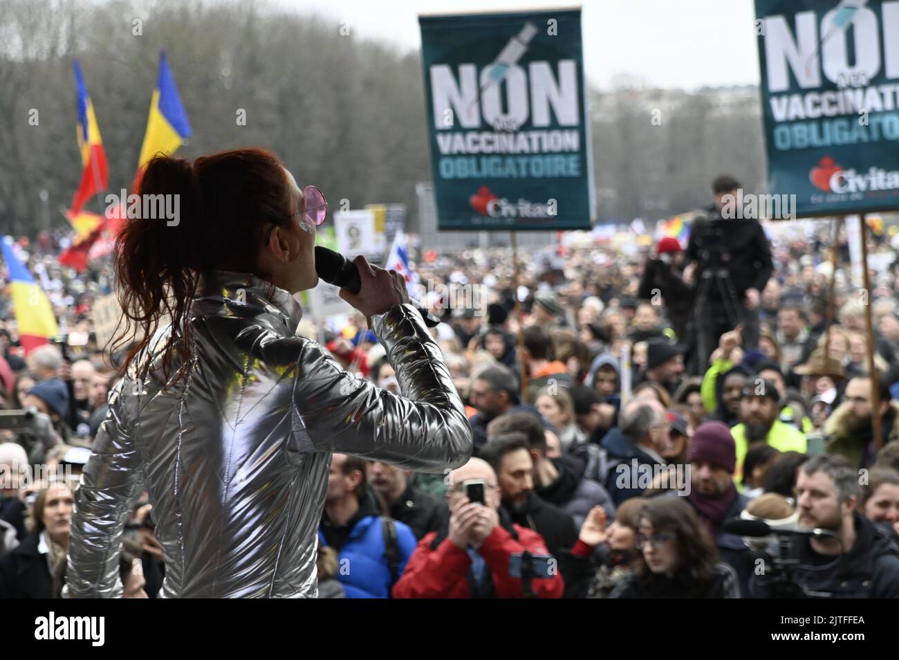 23rd of January 2022 Anti Vax / Anti Lockdown protest, Brussels ...